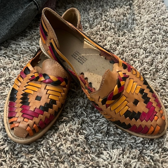 Shoes | Colorful Mexican Laced Huaraches | Poshmark